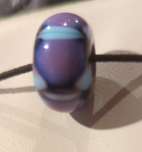 Vintage Original Authentic Trollbeads Purple Murano Glass Bead Early ...