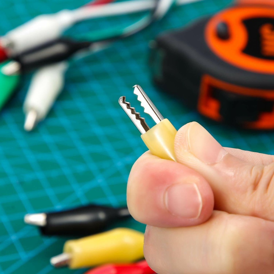 10/20PCs Double-ended Wire Crocodile Alligator Clips Test Leads Jumper ...