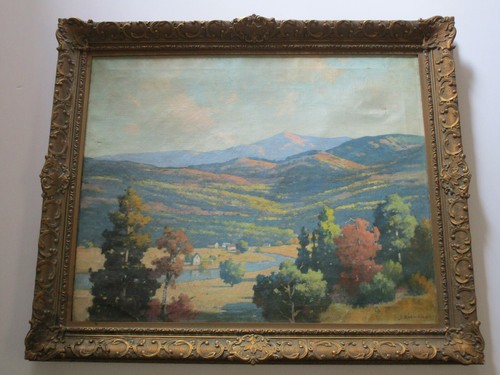 FINEST JACOB RICHARD PAINTING ANTIQUE LANDSCAPE IMPRESSIONISM AMERICAN ...