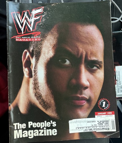 WWF MAGAZINE January 1999 The Rock WWE - No Poster | eBay