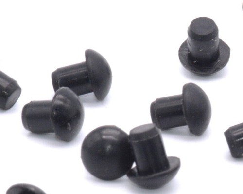 3/16" Push In Rubber Feet Flat Head Mini Plug Bumpers for Electronics ...