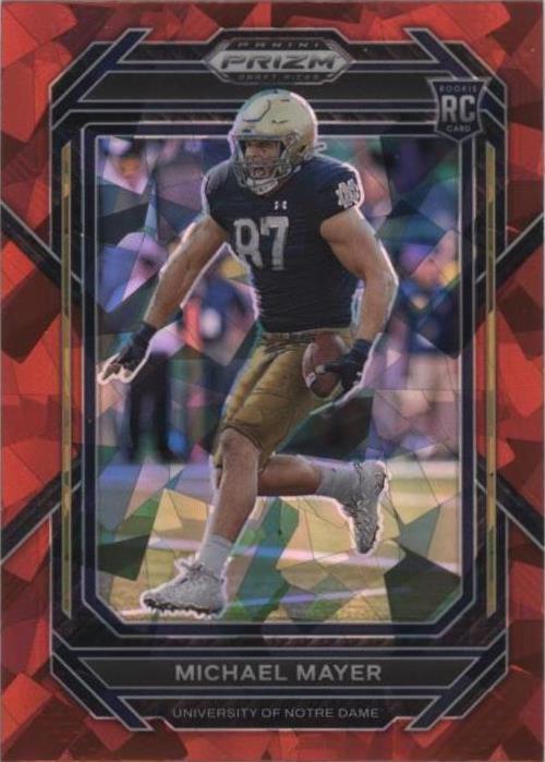 2023 Panini Prizm Draft Picks - Michael Mayer #155 Red Ice Prizm (RC ...