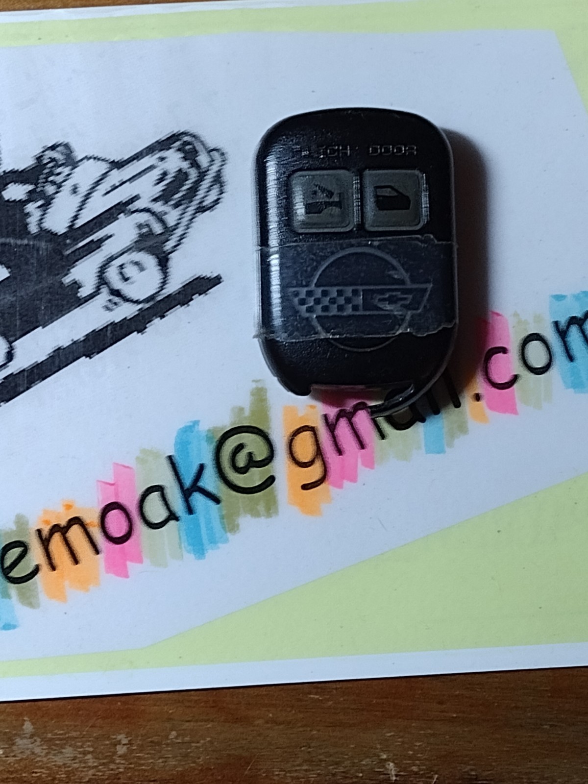 93 95 96 96 Corvette C4 Keyless Entry Remote Key Fob PKE Coupe UNTESTED ...