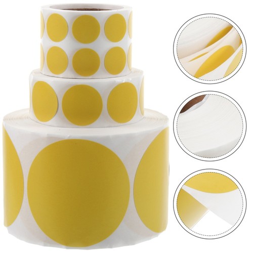 3 Rolls Color Stickers Labeling Adhesive Dot Labels Round Circle | eBay