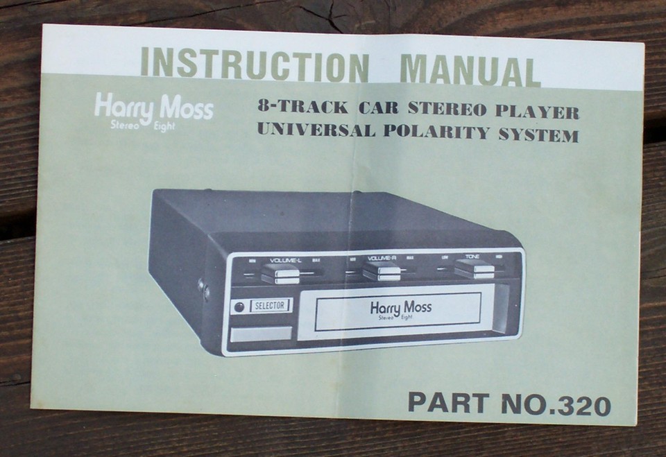 Harry Moss 8-Track Player 320 Vintage Car Stereo plays watch the video ...