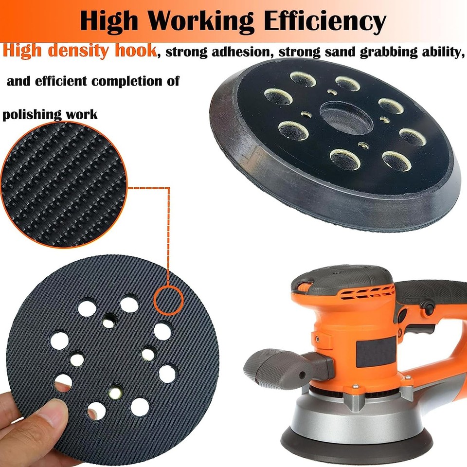 5in 8 Holes Hook and Loop Sander Pad for Ridgid 5 inch 4 screw holes ...