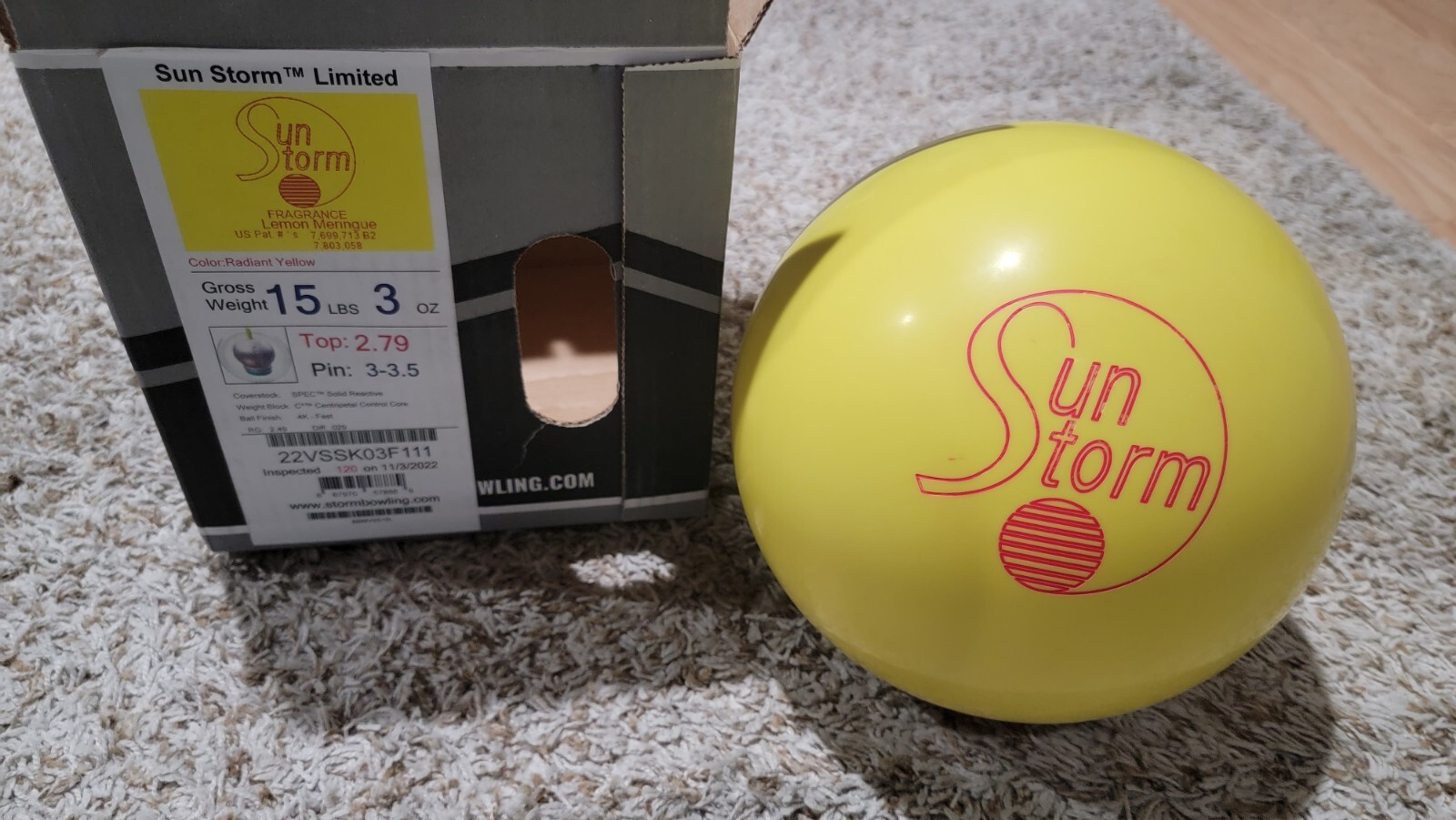 Storm Sun Storm Limited Edition Bowling Ball | 15 Pounds | 3-3.5" Pin ...