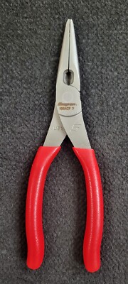 Snap-On Tools 196ACF 8" RED Talon Grip Long Nose Pliers w/ Cutter ...