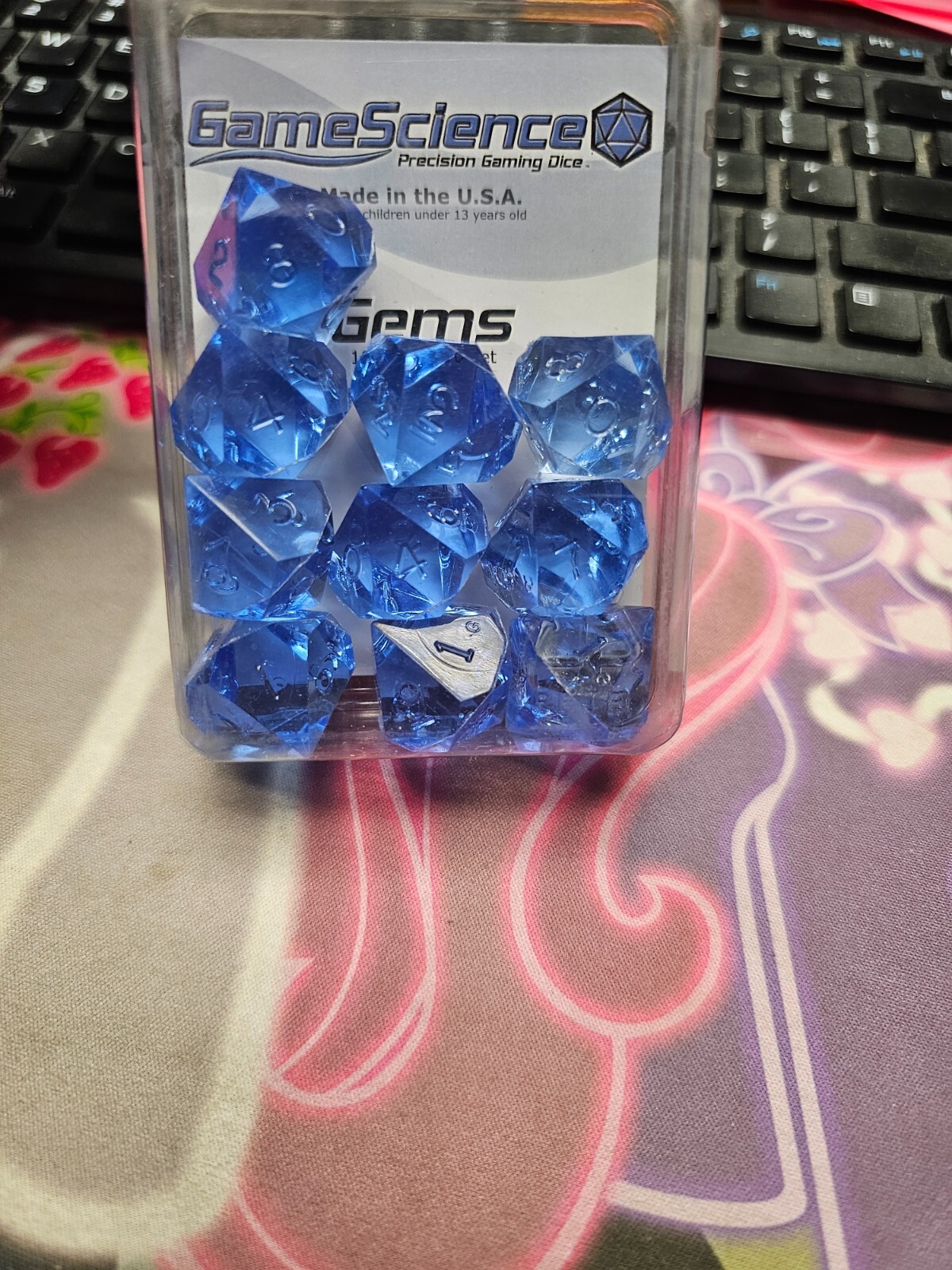 GameScience Dice Gems Blue Moonstone D10 | eBay