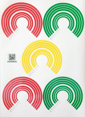 100mm Pressure gauge label stickers for industrial safety(Three colors ...