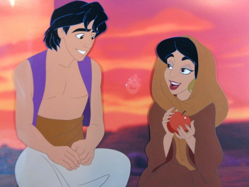 Aladdin "Sunset Romance" Limited Edition Hand-Painted Cel Jasmine ...