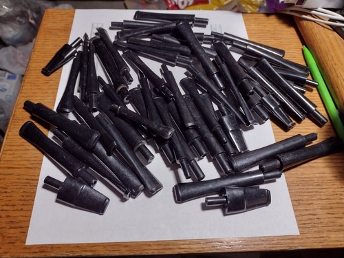 Lot of 50 Plastic Tobacco Pipe Stems Mouth Pieces bits Random Mix NOS ...