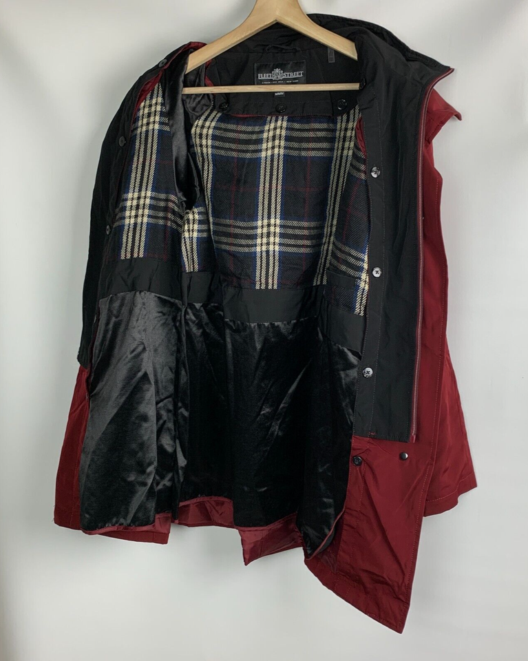 Fleet Street Ltd. Jacket Hood Collared Raglan Sleeve Pockets Insulated ...