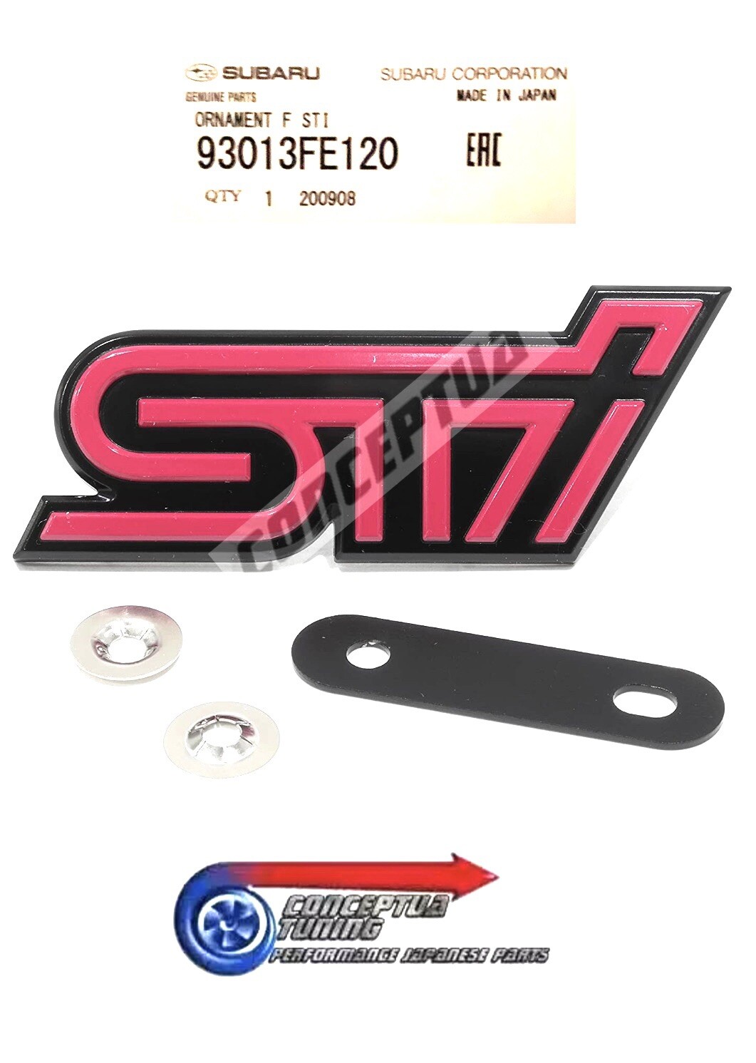 GENUINE SUBARU PINK & BLACK FRONT GRILL BADGE EMBLEM FOR IMPREZA 03-05 ...