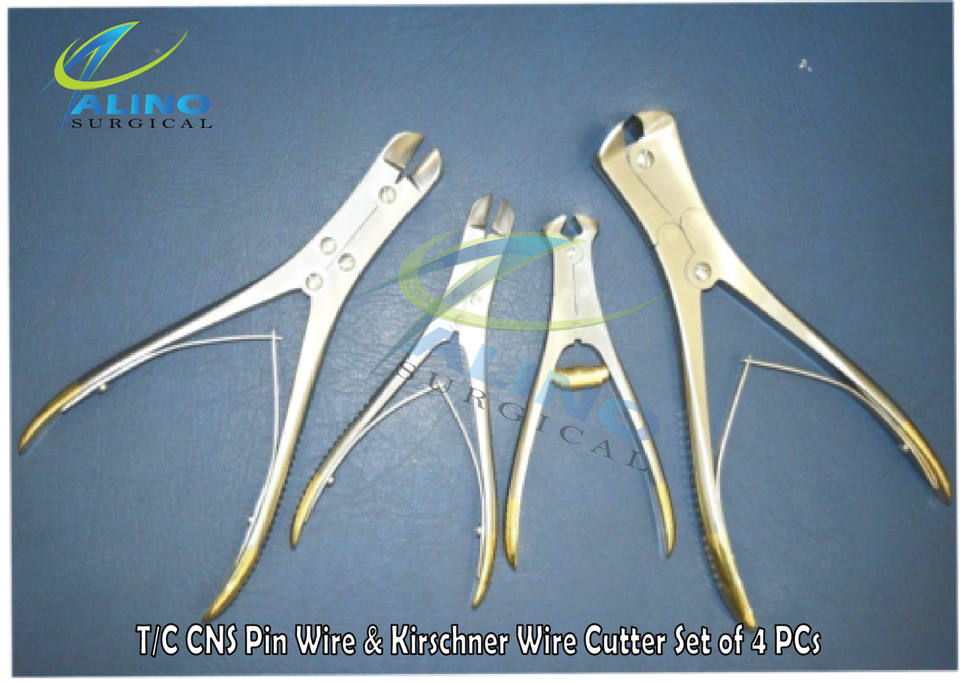 T/C CNS Pin Wire & Kirschner Wire Cutter Set of 4 PCs Orthopedic ...