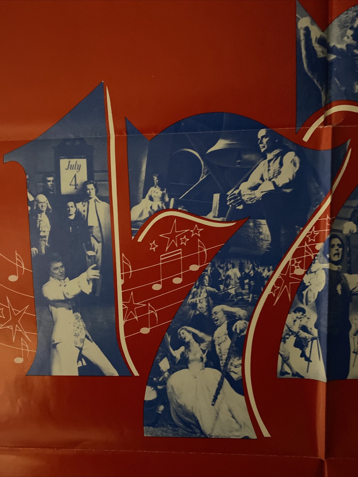 1776 THE MUSICAL original first release lobby poster with William ...