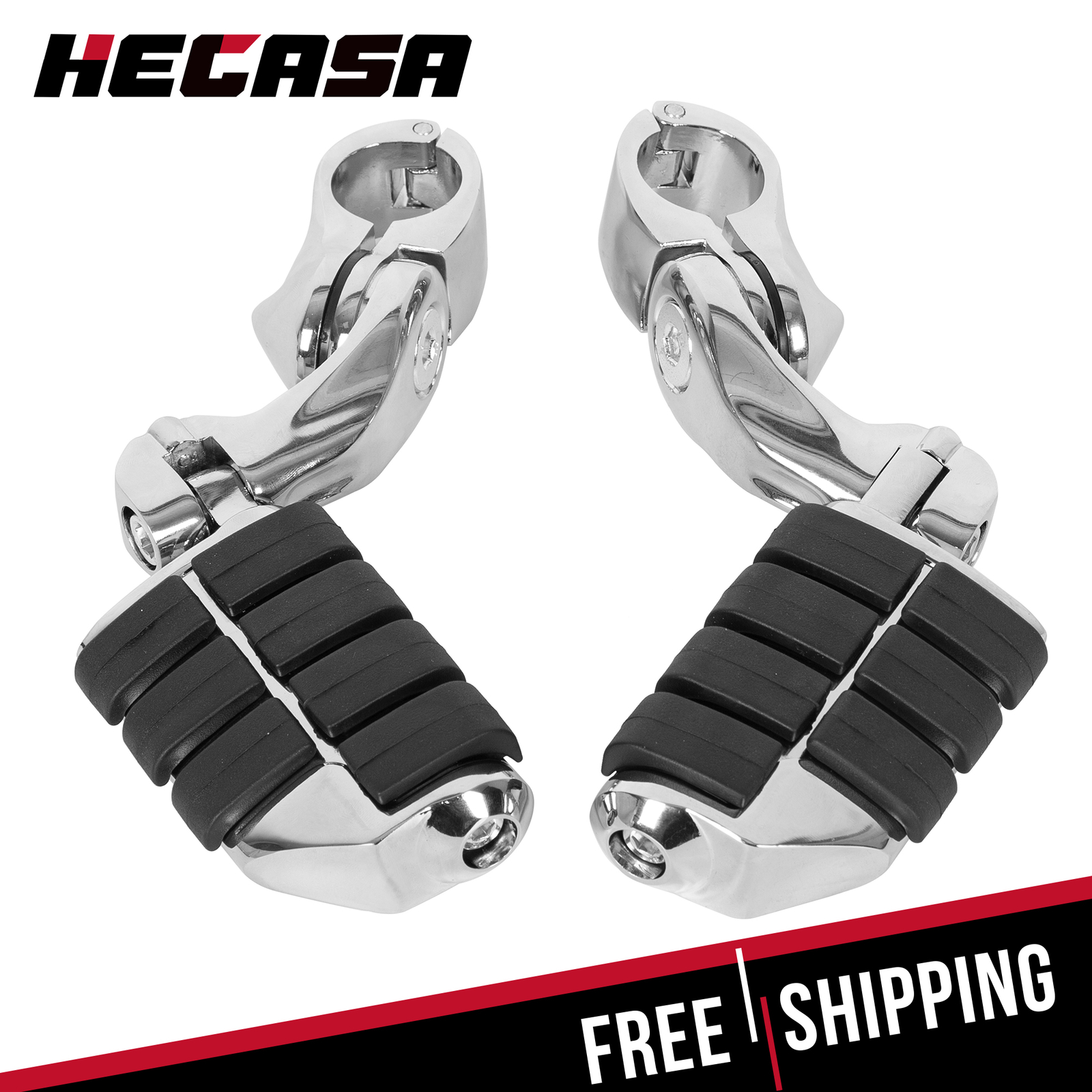 1-1/4" Motorcycle Highway Short Mount Foot Pegs Crash Bar For Harley ...
