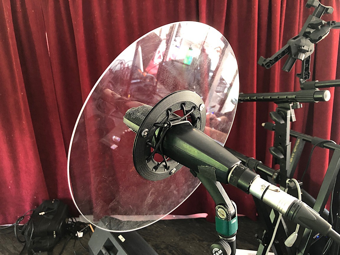 Trumpet, sax mic reflector shield II for live sound monitoring, fits ...