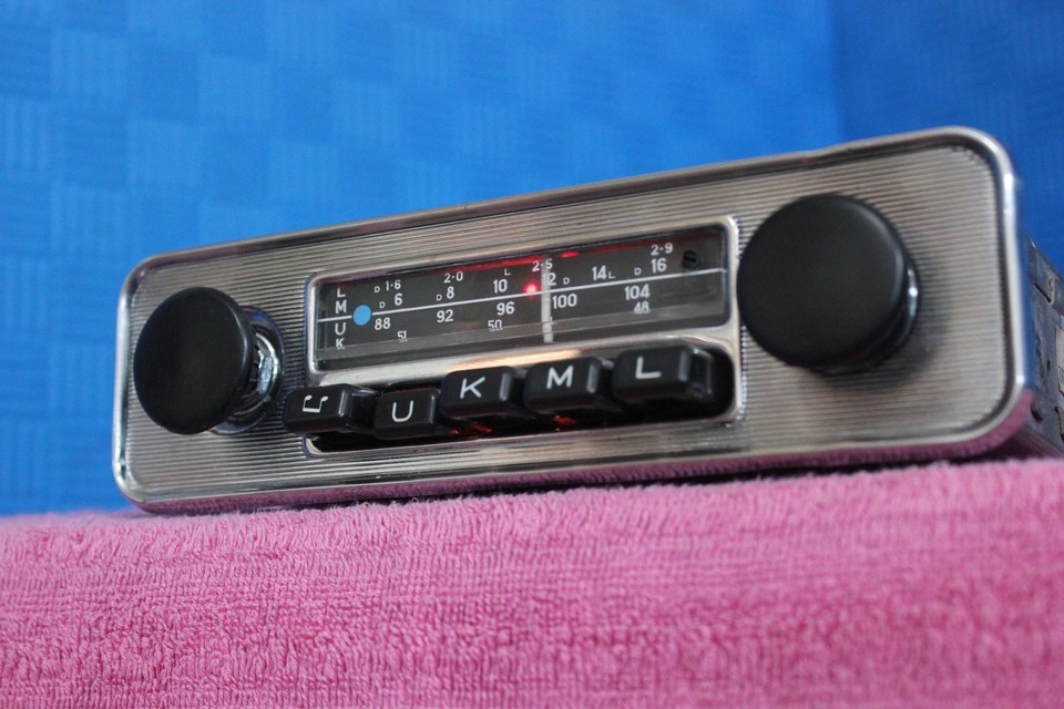 Blaupunkt Essen Chrome 60s - 70s Radio VW Bug Beetle T1 T2 Karmann Ghia ...