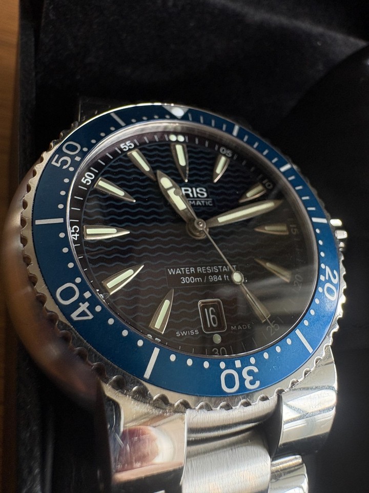ORIS Divers 7533P Date Automatic Blue Dial Men's Watch JP | eBay