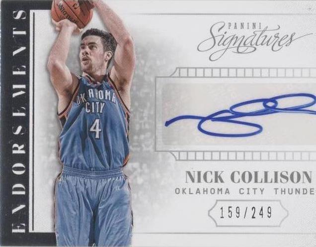 2013-14 Panini Signatures - Endorsements Nick Collison #24 /249 (AU ...