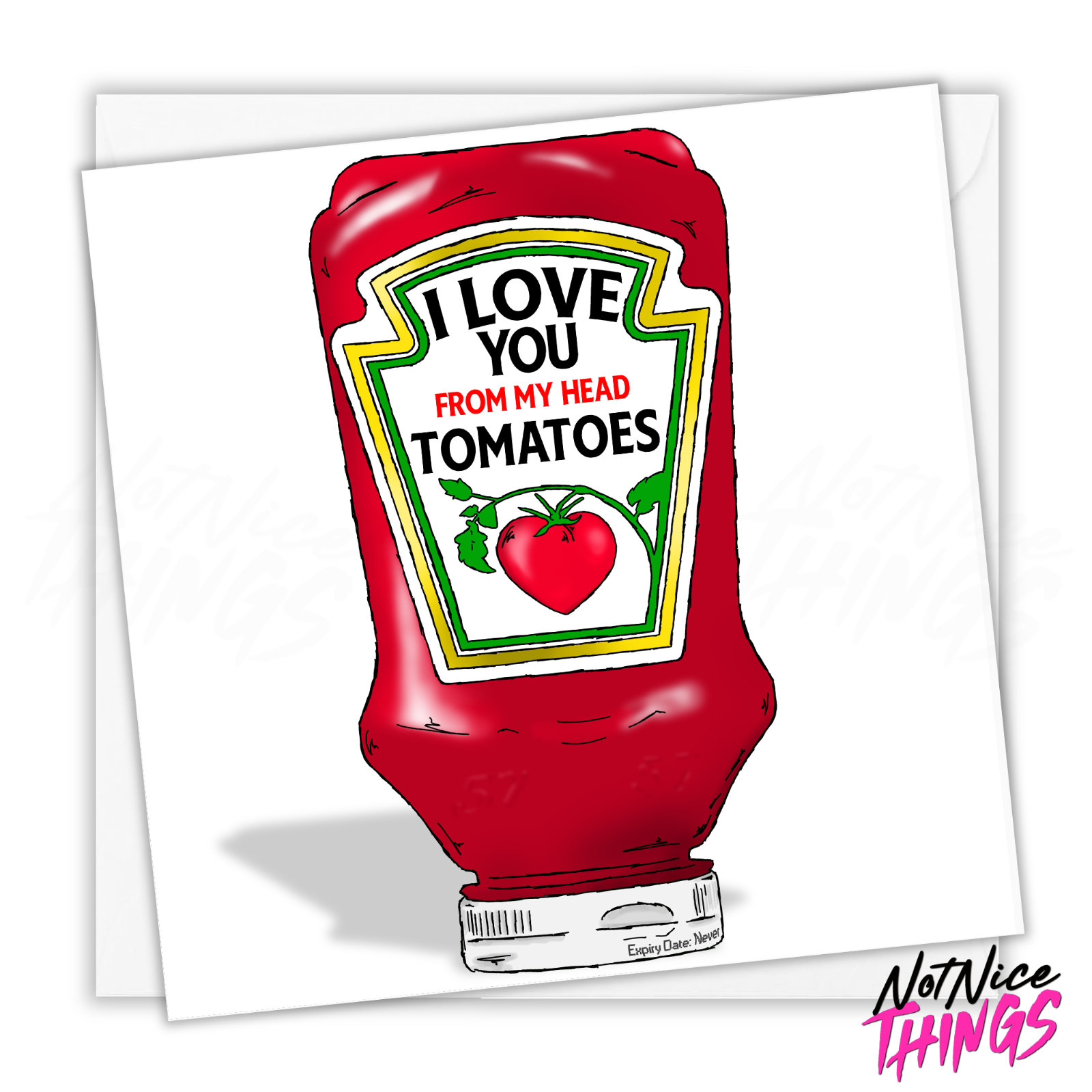 Head Tomatoes Funny Valentines Day Card, Ketchup for Him, For Her ...