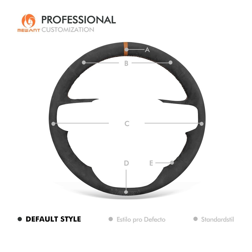 MEWANT Hand Stitch Alcnatara Steering Wheel Cover for GMC Sierra 1500 ...