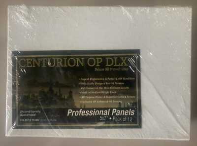 CENTURION DELUXE OIL PRIMED LINEN PANEL 12 PACK 5X7 PAINTING | eBay