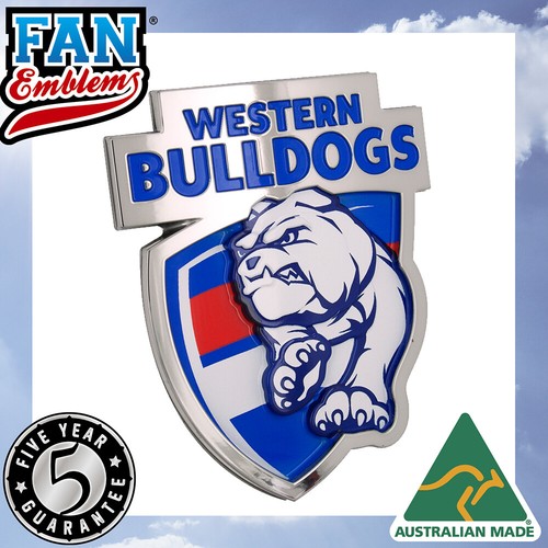 Fan Emblems Western Bulldogs 3D Chrome AFL Supporter Badge | eBay Australia