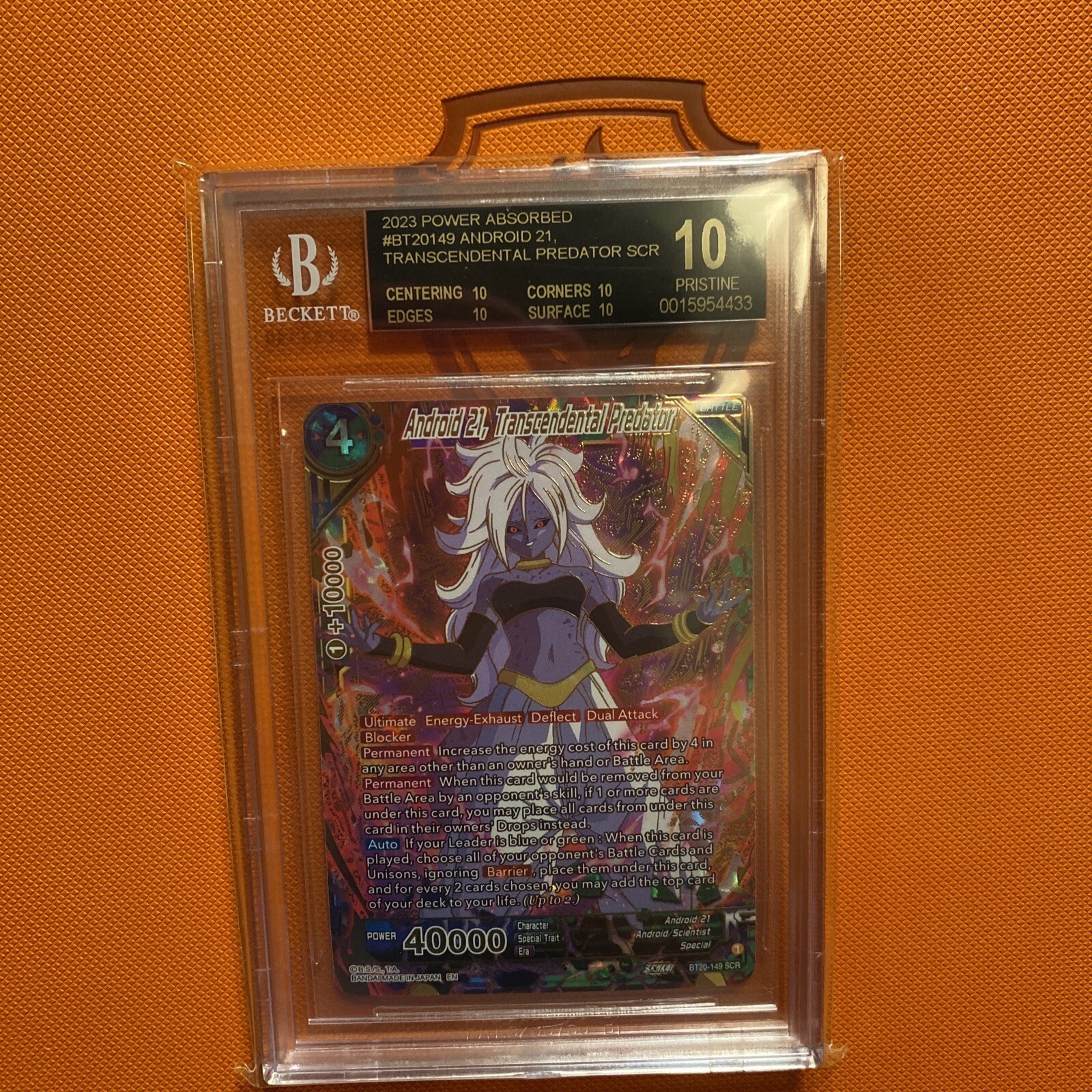 Dragon Ball Super BGS Android 21, Transcendental Predator bt20-149 ...