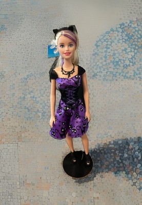 Moonlight Halloween Barbie Witch Doll Purple Dress w Black Cats 2014 | eBay