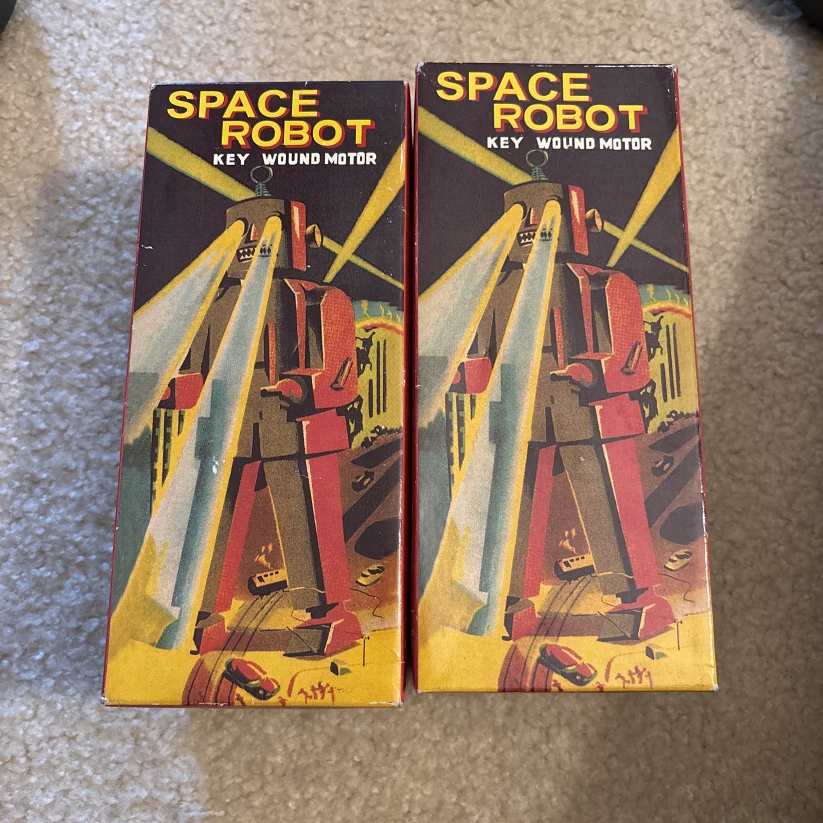 Vintage Space Robot Key Wound Motor. Tin Toys. Lot Of 2 | eBay