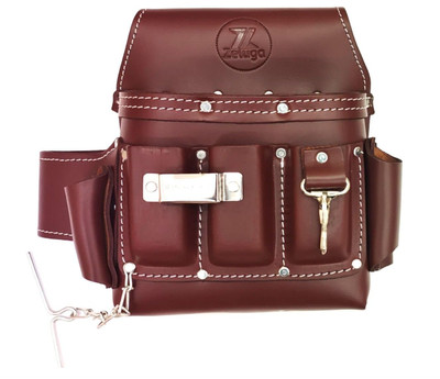 6 POCKET LEATHER ELECTRICIAN TOOL POUCH Electrical Tools Waist Multi ...