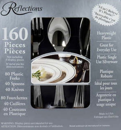 Reflections Plastic Cutlery, Silver, 160-count 735343575624 | eBay