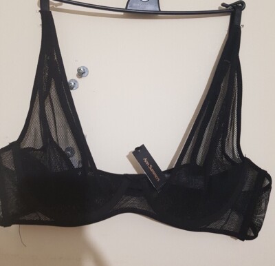 Ann Summers Veena Quarter Cup Mesh Peep Bra Black 16 | eBay UK