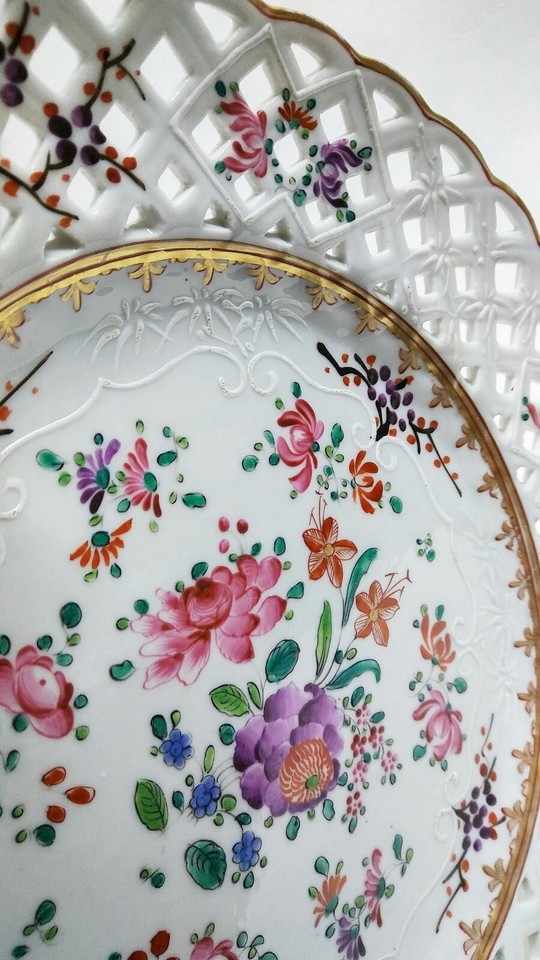 Antique 19th Century England Mintons Minton Reticulated Porcelain ...