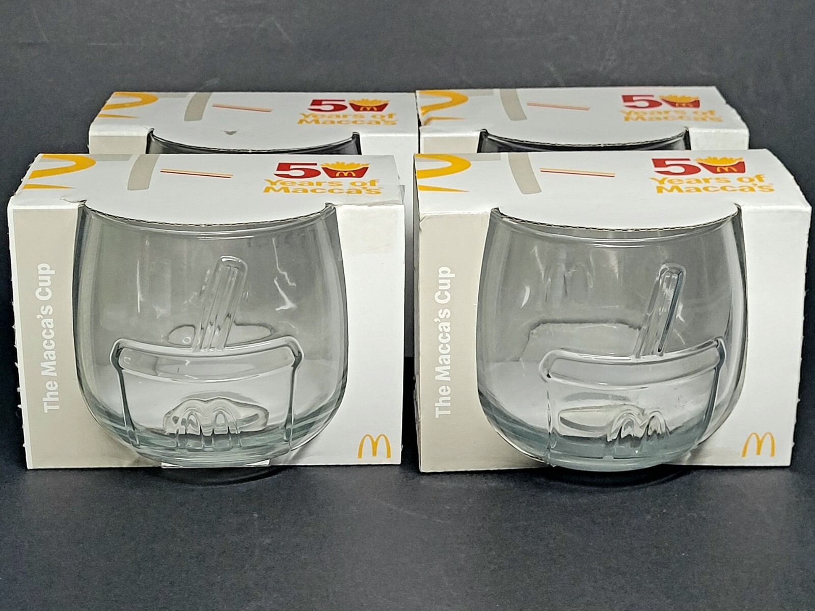 2021 McDonalds Wobble Glass~Set of 4~ THE MACCAS CUP 50 Years of Maccas ...