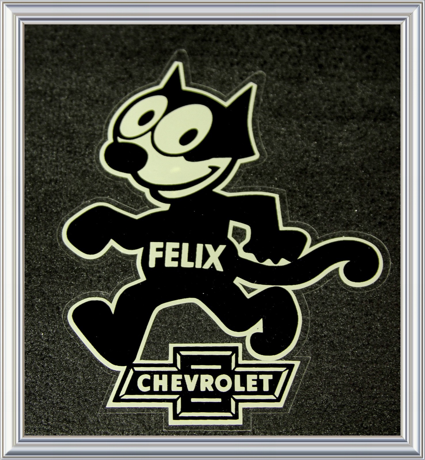 Felix the Cat Chevrolet Chevy Original style black decal n/ nos GM ...