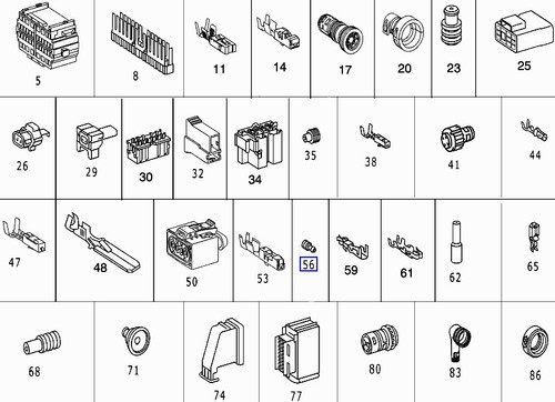 Mercedes Wiring Connector Terminal Pin Grommet Seal A0005457680 | eBay