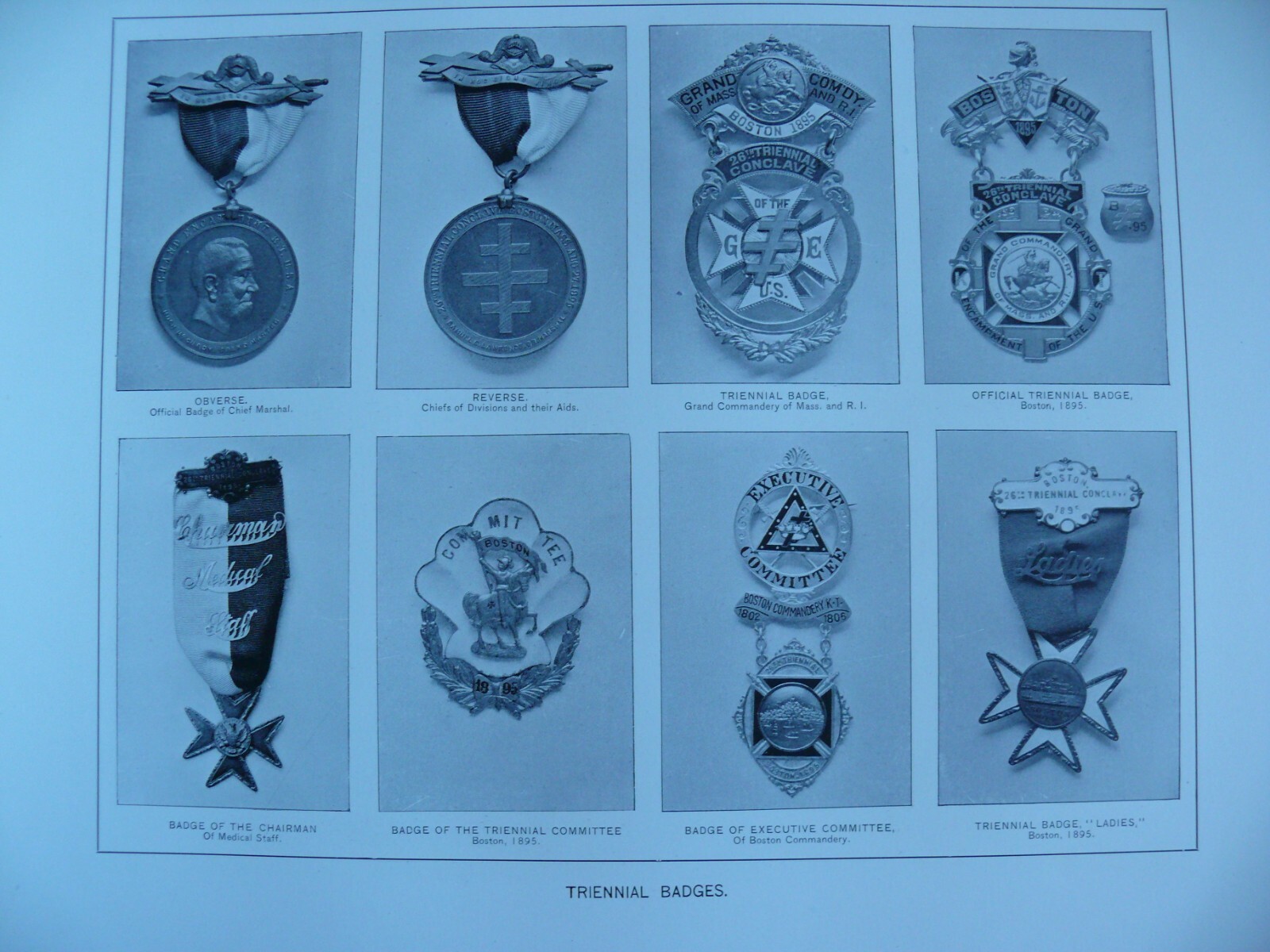 GRAND ENCAMPMENT OF KNIGHTS TEMPLAR 26TH TRIENNIAL CONCLAVE AT BOSTON, MASS 1895 | eBay