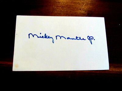 MICKEY MANTLE JR. MICKEY MANTLES SON YANKEES SIGNED AUTO INDEX CARD JSA ...