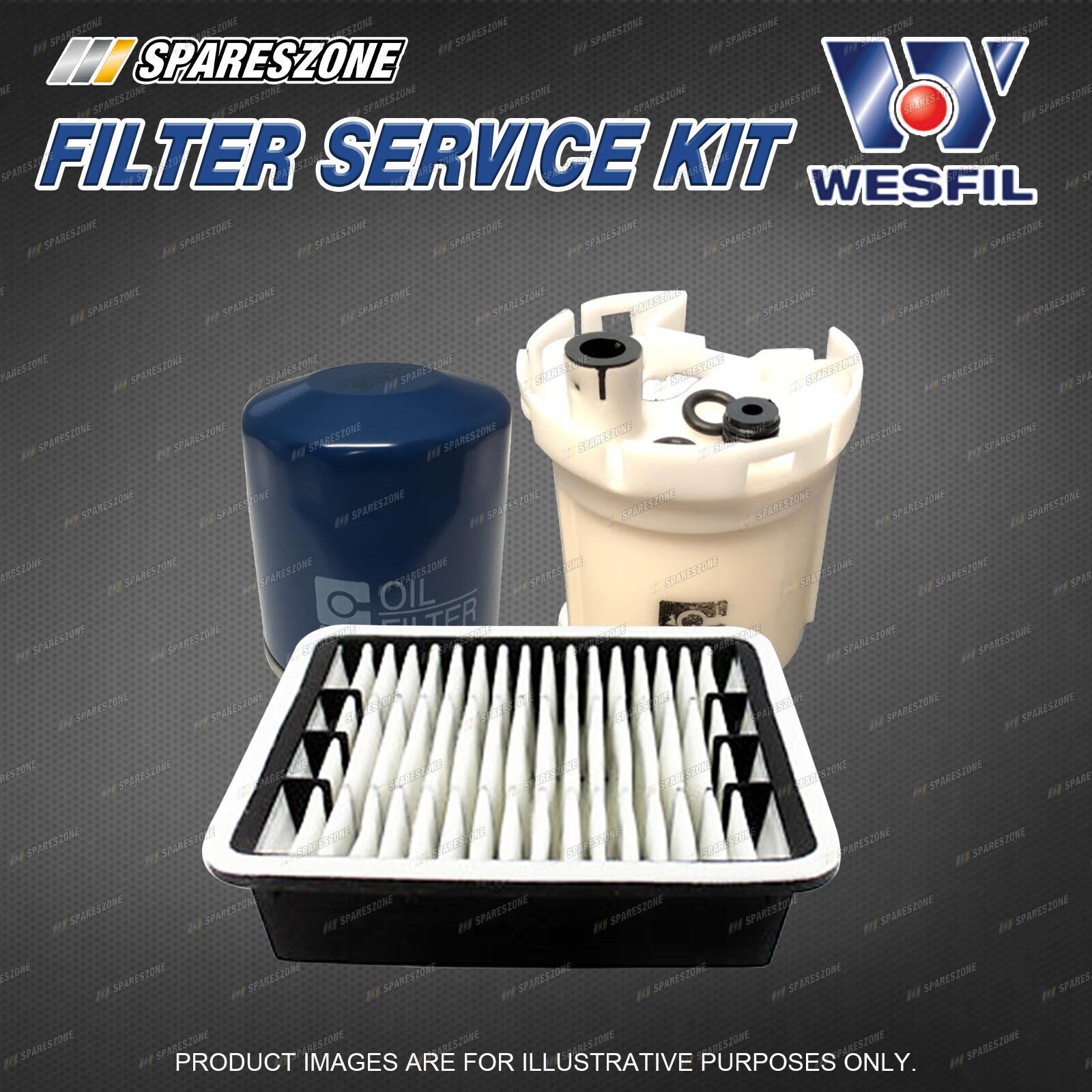 Wesfil Oil Air Fuel Filter Service Kit for Lexus LS430 UCF30 4.3L V8 11 ...