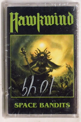 HAWKWIND ‎– Space Bandits 1990 US cassette SEALED DAVE BROCK ...