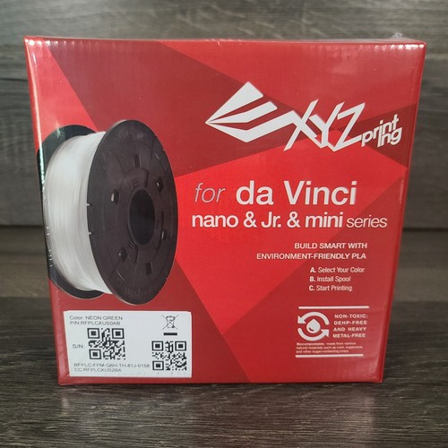 XYZPrinting Da Vinci Jr. PLA 600g FILAMENT 3D Printer - Neon Green ...