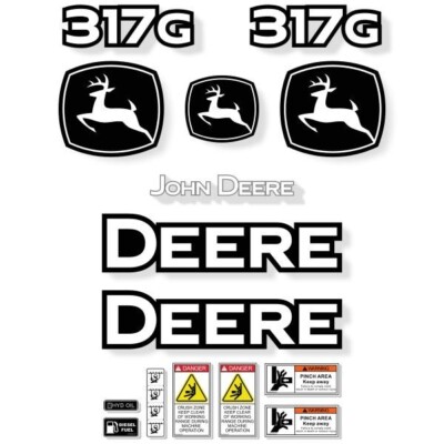 JOHN DEERE 317G Decal Kit Track Loader Repro Stickers 7 year Laminated ...