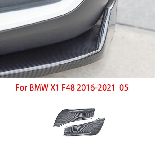 For BMW X1 F48 2016-21 Carbon Fiber ABS Rear Bumper Lip Chin Spoiler ...