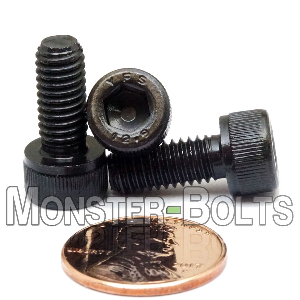 M6 Socket Head Cap Screws, 12.9 Alloy Steel w/ Black Oxide DIN 912 ...