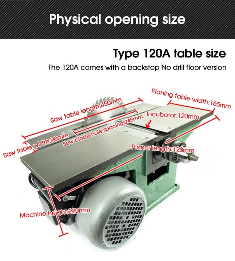 Woodworking Table Planer Multifunctional Planer Sawing and Drilling 3 ...