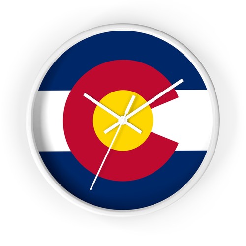 Colorado Wall Clock (Mountain, time, schedule, appointment, decoration ...