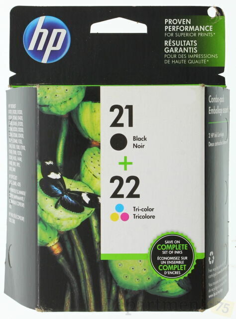 HP 21 Black & HP 22 Tri-Color Ink Cartridges C9509FN -C9351AN & C9352AN ...